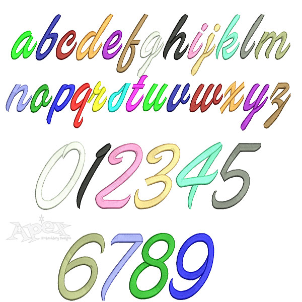 Easy Breezy Script Machine Embroidery Font by Apex