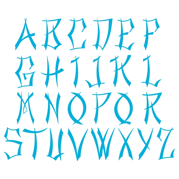 Japan Stick Machine Embroidery Font Alphabets by Apex
