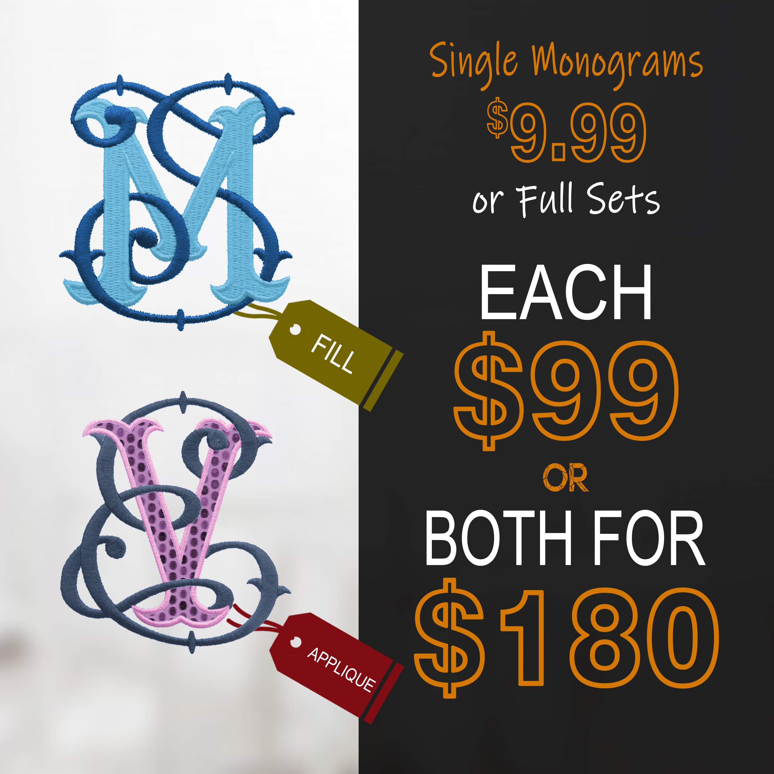 Monogram Fonts & Designs - Monogram Embroidery
