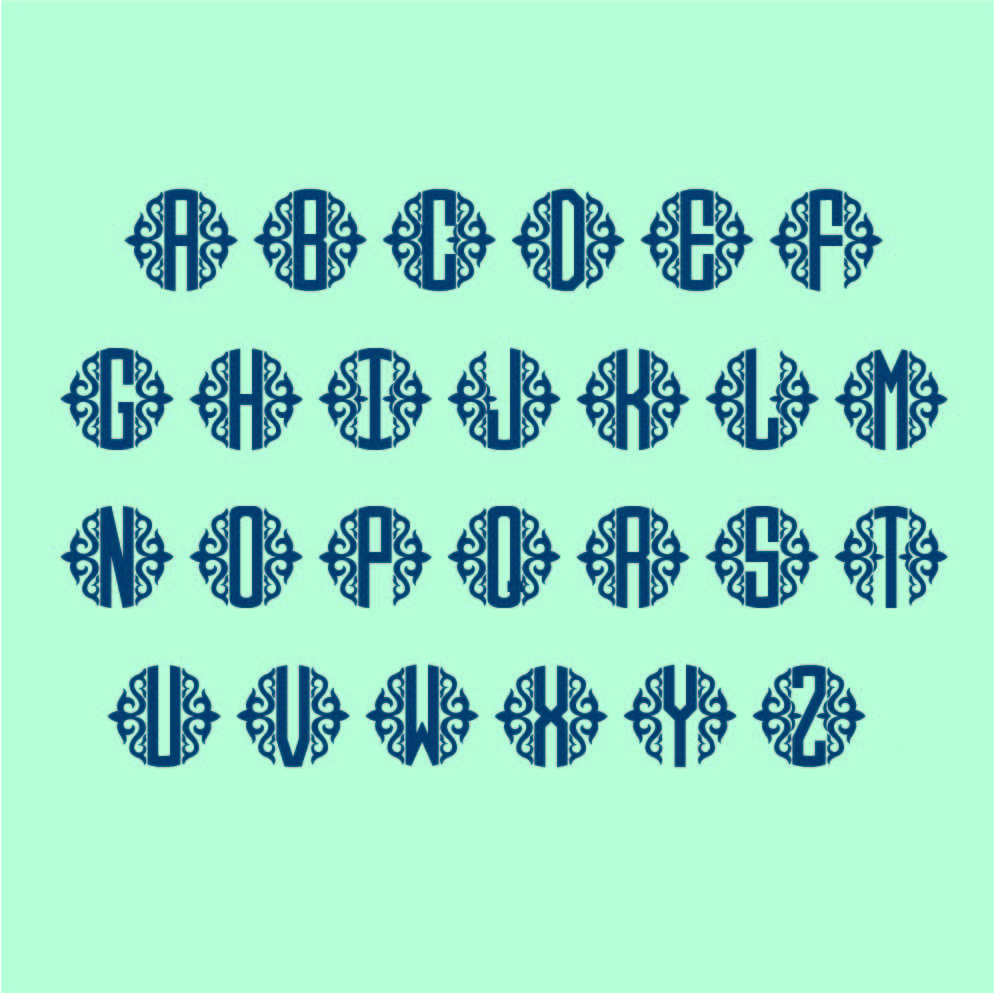 Lewiston Monogram TrueType OpenType Font TTF or OFT - Apex