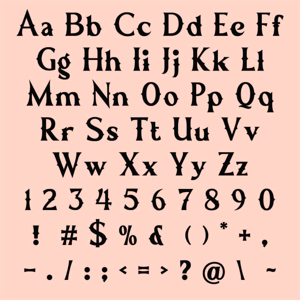 Whimsey TrueType OpenType Font TTF or OFT - Apex SVG Design