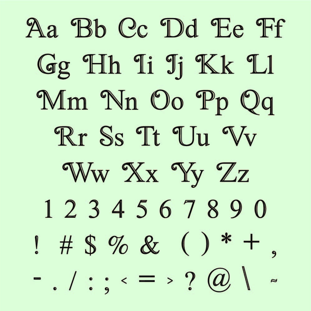 Malaga TrueType OpenType Font TTF or OFT - Apex SVG Design