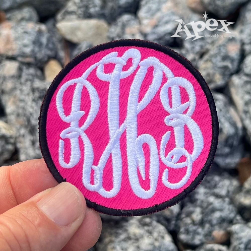 Curlz Circular Circle Machine Embroidery Font by Apex