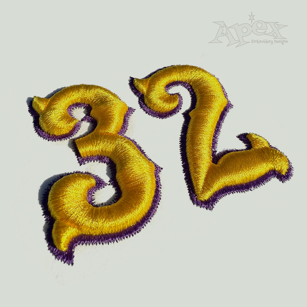 Tiffany 3D Puff Machine Embroidery Font - Apex