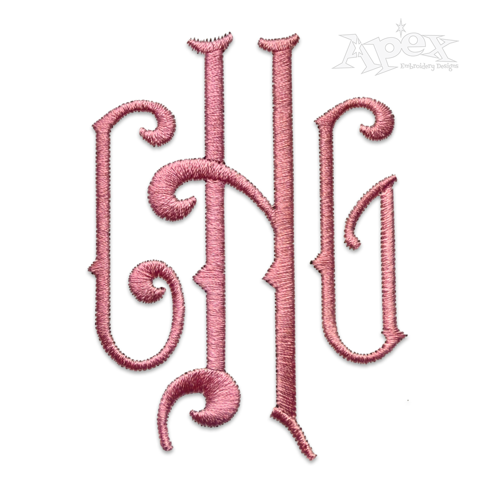Charleston Monogram Machine Embroidery Font by Apex