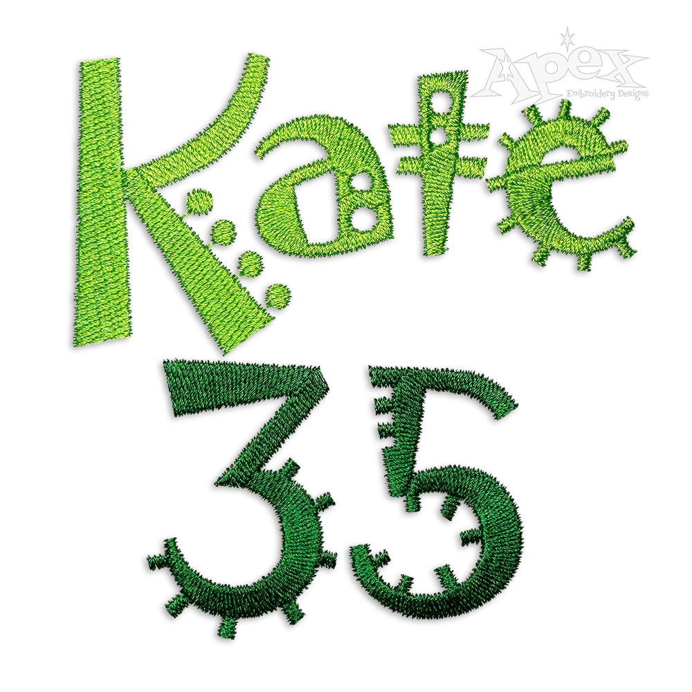 JokerMan Alphabet Letters Machine Embroidery Font - Apex