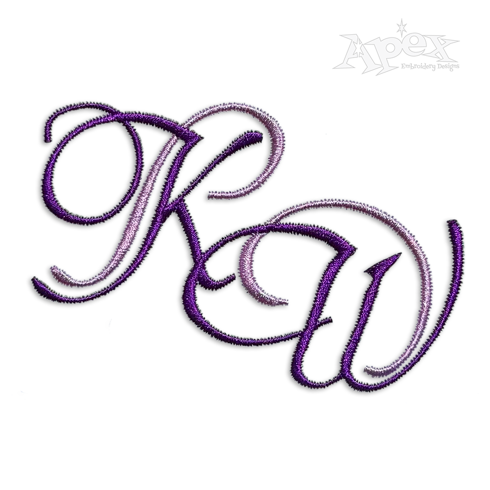 Dubb Two Color Machine Embroidery Font Designs By Apex