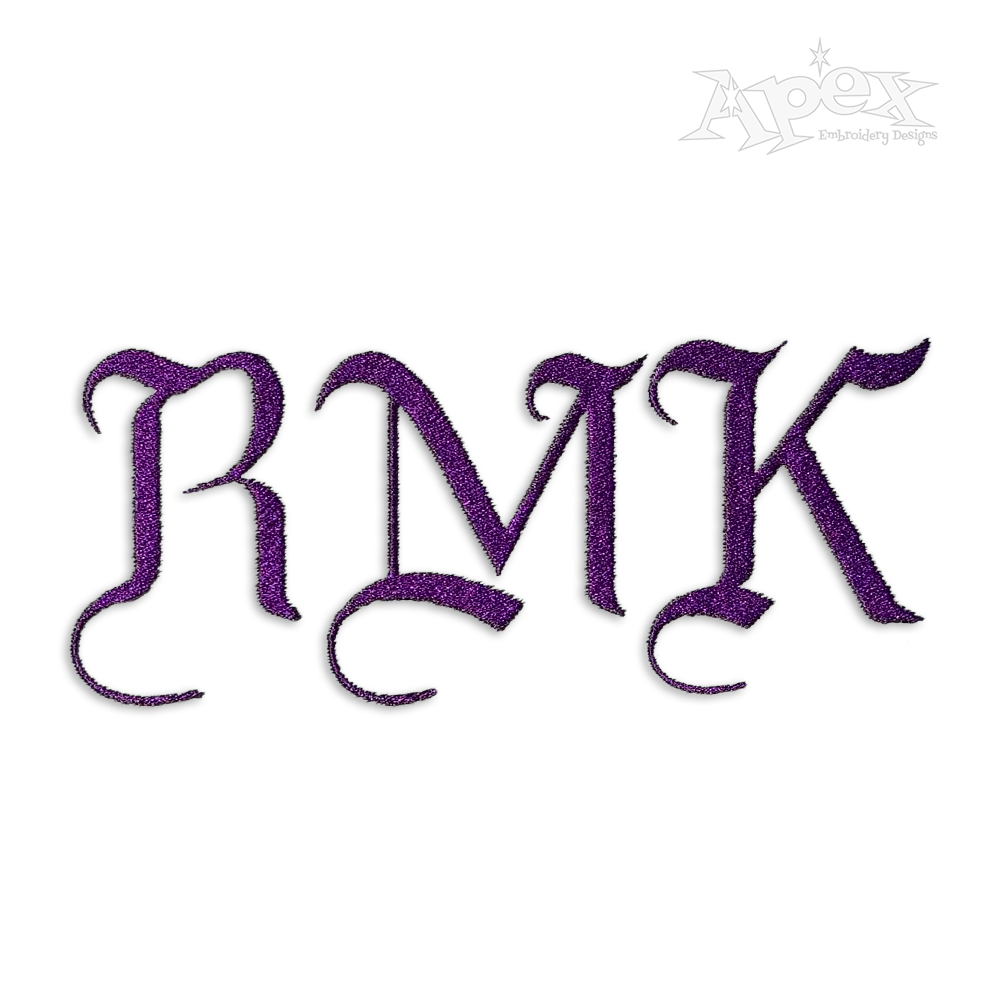 Gothic Age Machine Embroidery Font by Apex