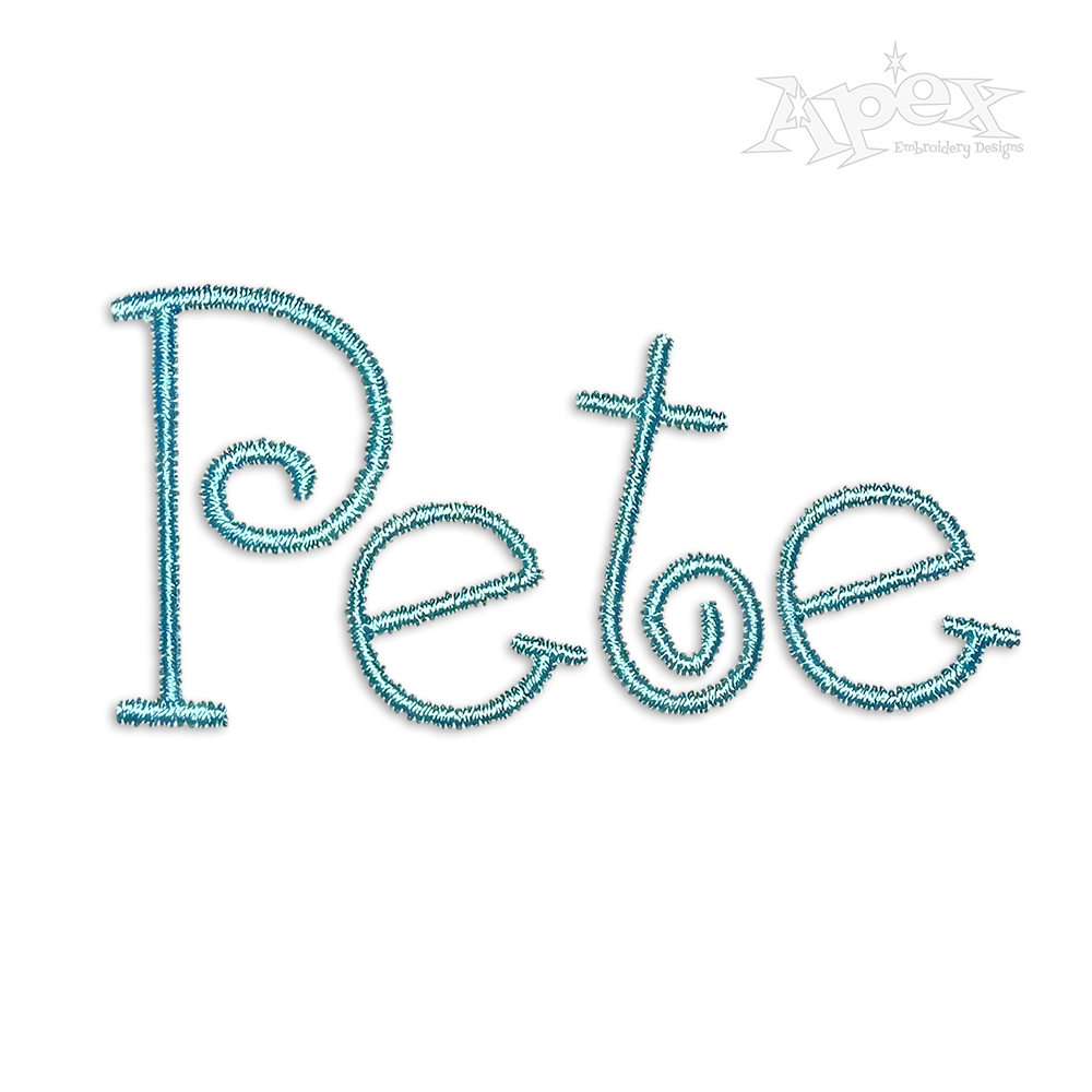 Sports Baseball Machine Embroidery Font by Apex Designs