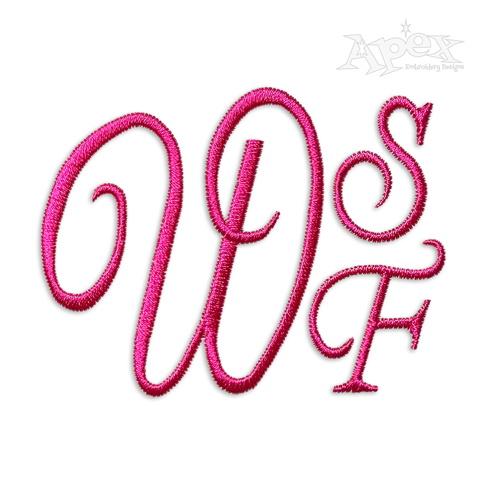 Hansel Script Chain Machine Embroidery Font by Apex