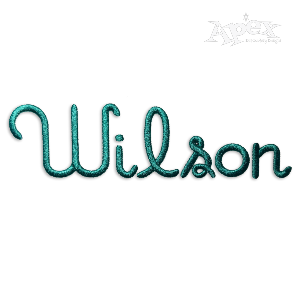 Sookie Machine Embroidery Font by Apex Designs