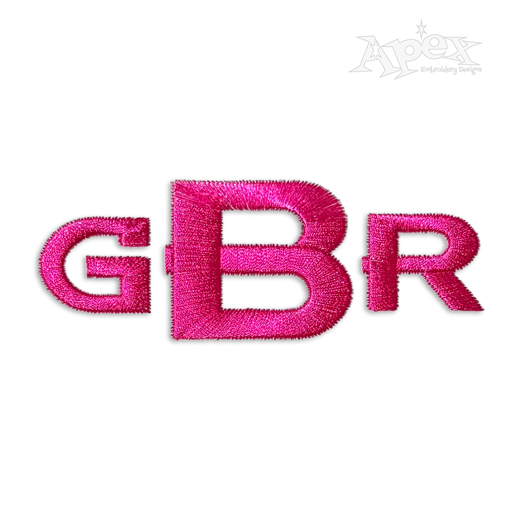 Denver Broncos Machine Embroidery Font - Apex