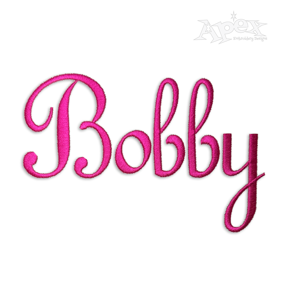 Southern Script Machine Embroidery Font by Apex