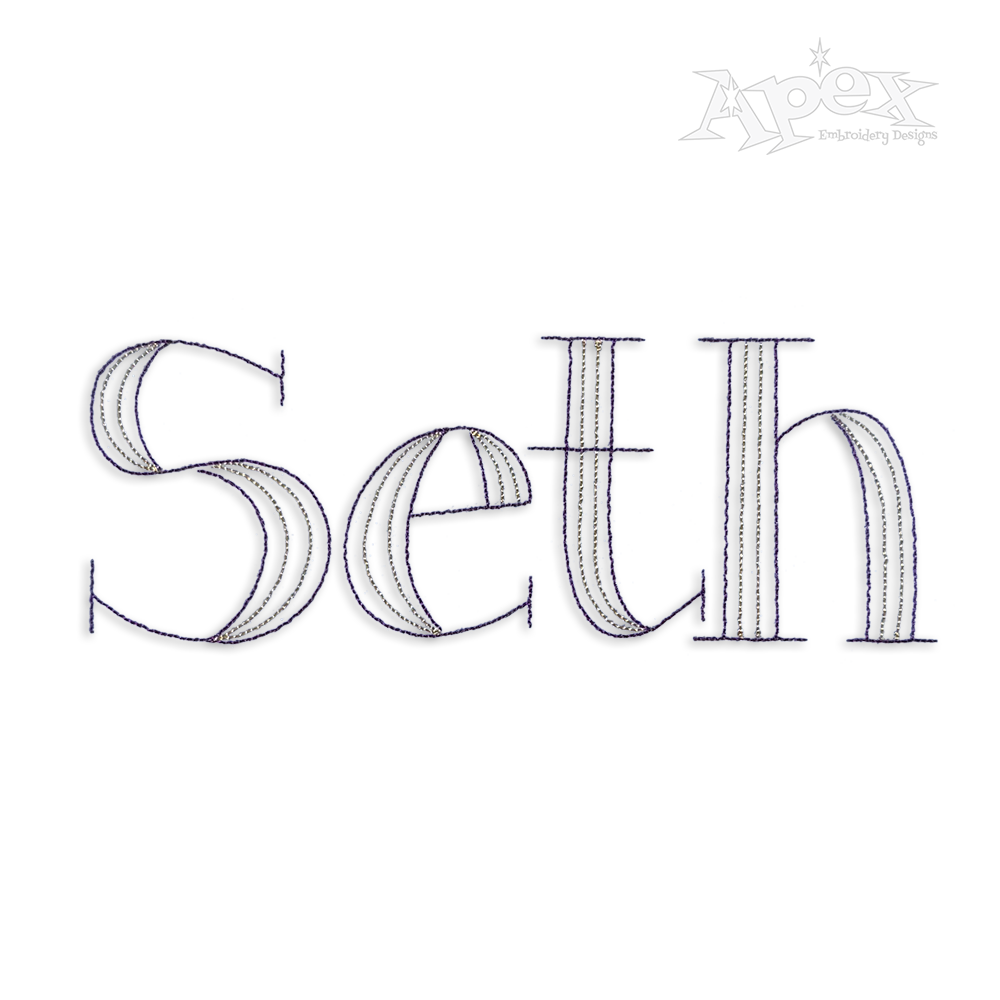 Baby 2-Color Sketch Machine Embroidery Font by Apex