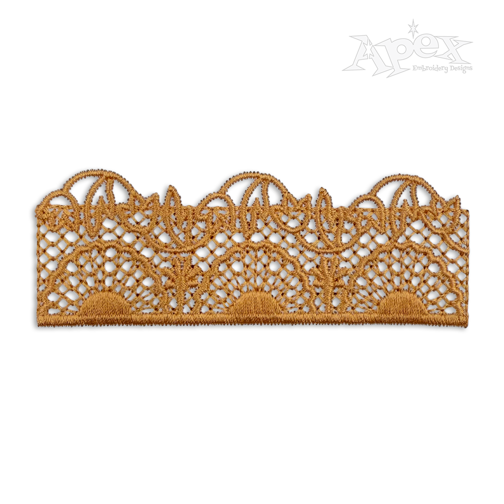 Damask Swirl Border Machine Embroidery Design by Apex