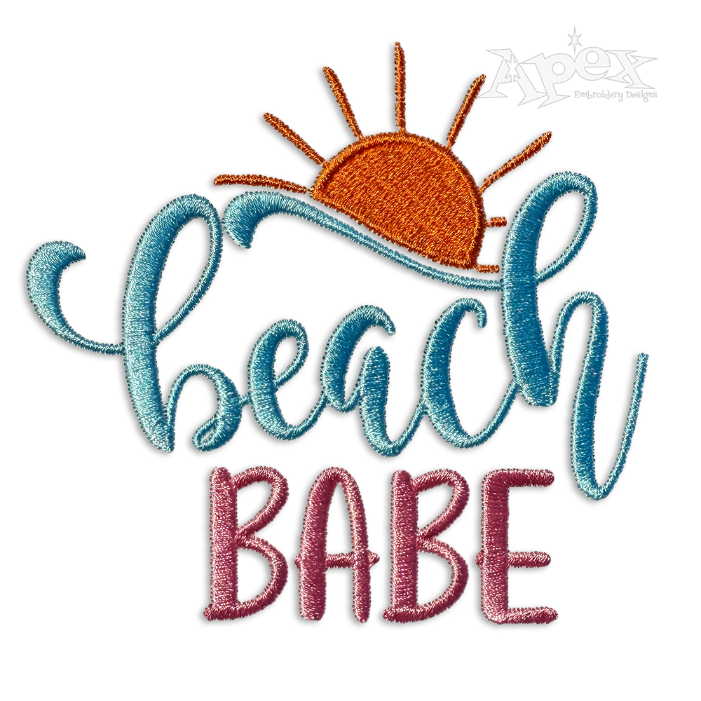 Beach Word Art Pack Ocean Sea Embroidery by Apex