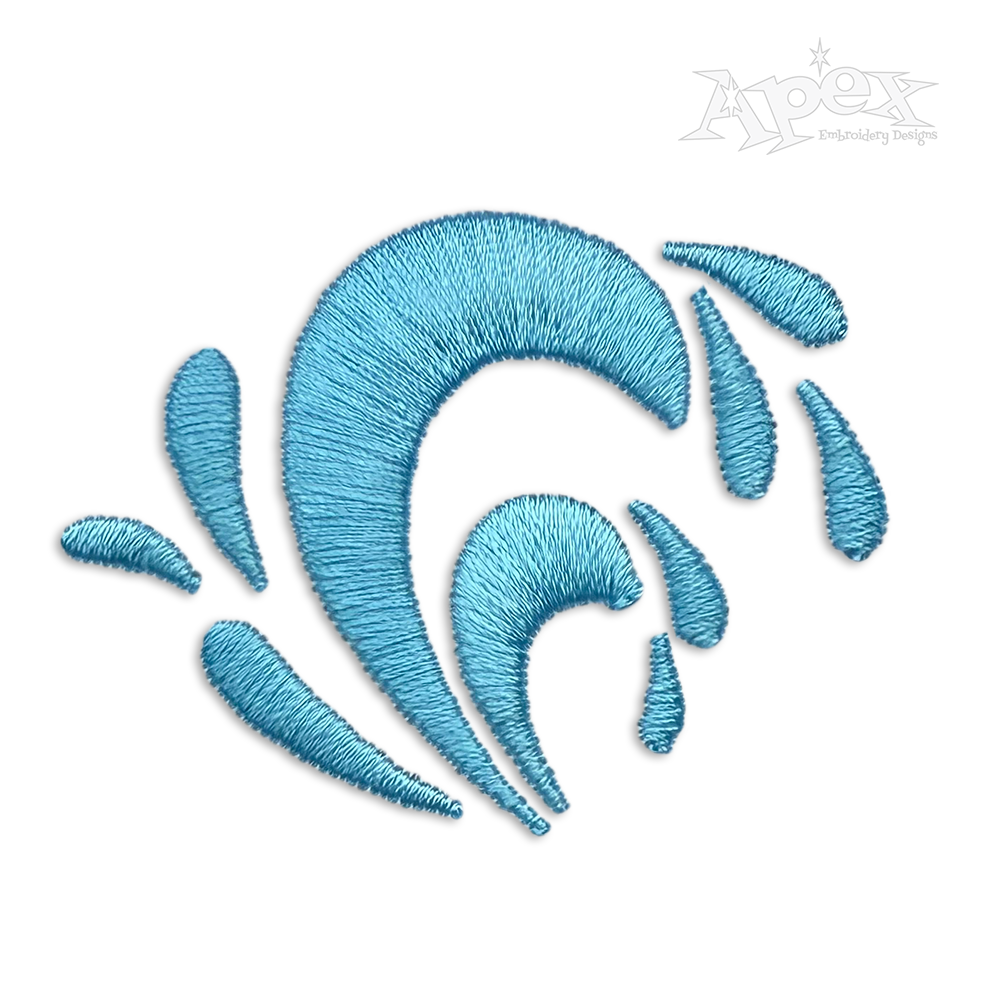 Sea Wave Ocean Machine Embroidery Design | Apex