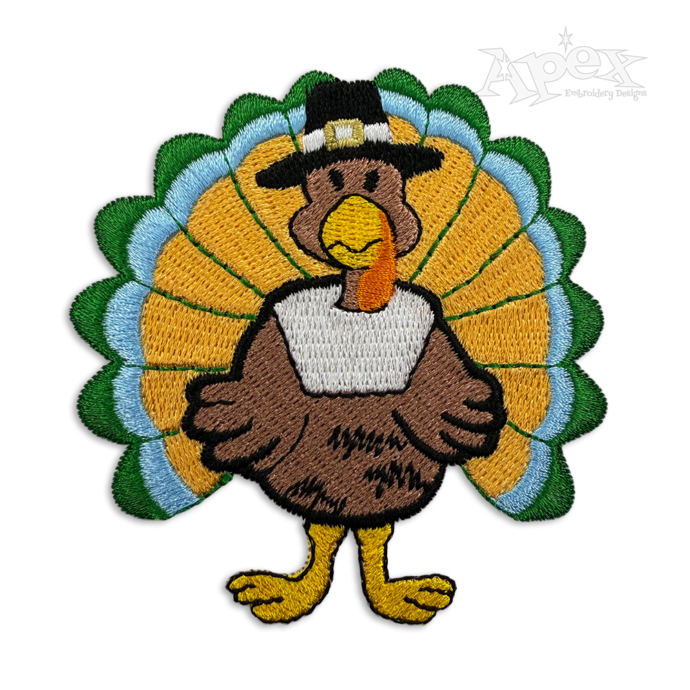 Pilgrim Thanksgiving Day Turkey Embroidery Designs By Apex