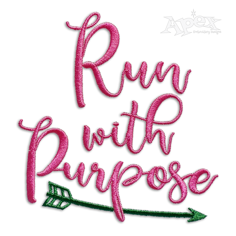 Run with Purpose Machine Embroidery Designs by Apex