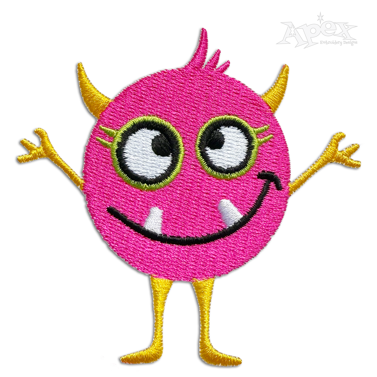 Cartoon Monster Machine Embroidery Design - Apex
