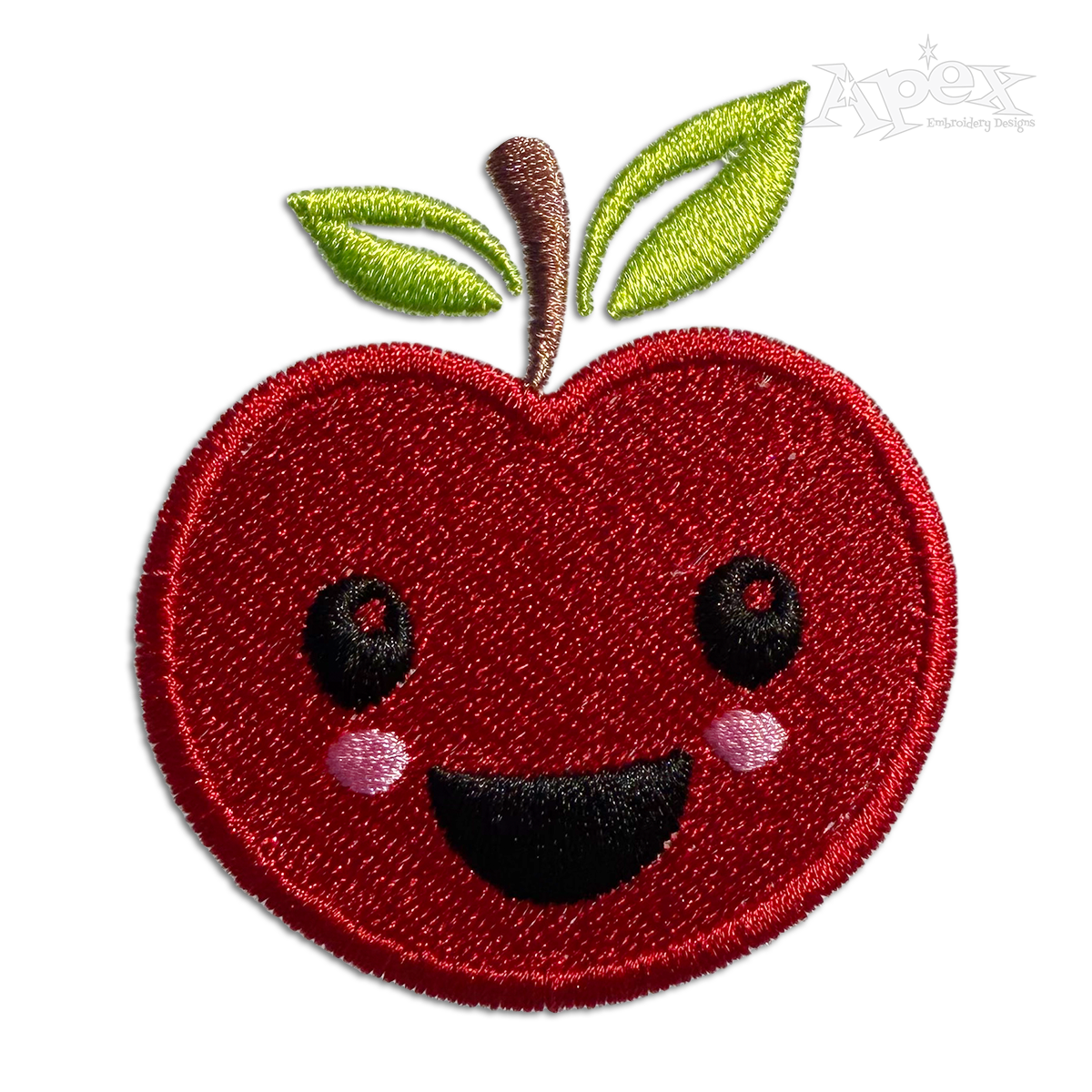 Apple Machine Embroidery Apple Applique Design