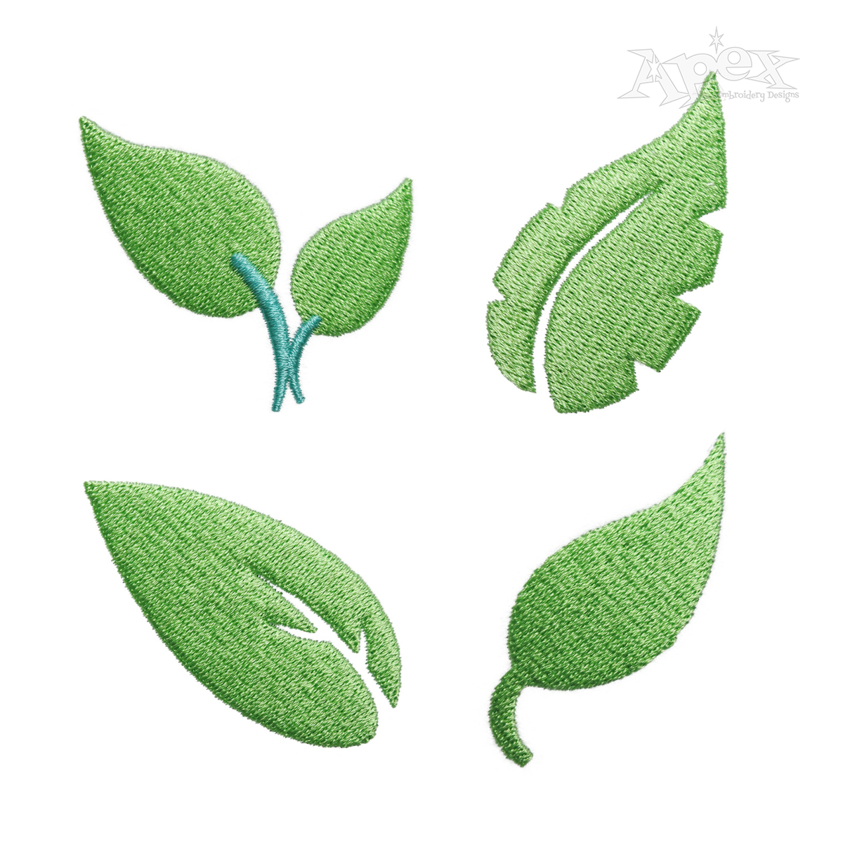 Leaf Leaves Pack Machine Embroidery Design