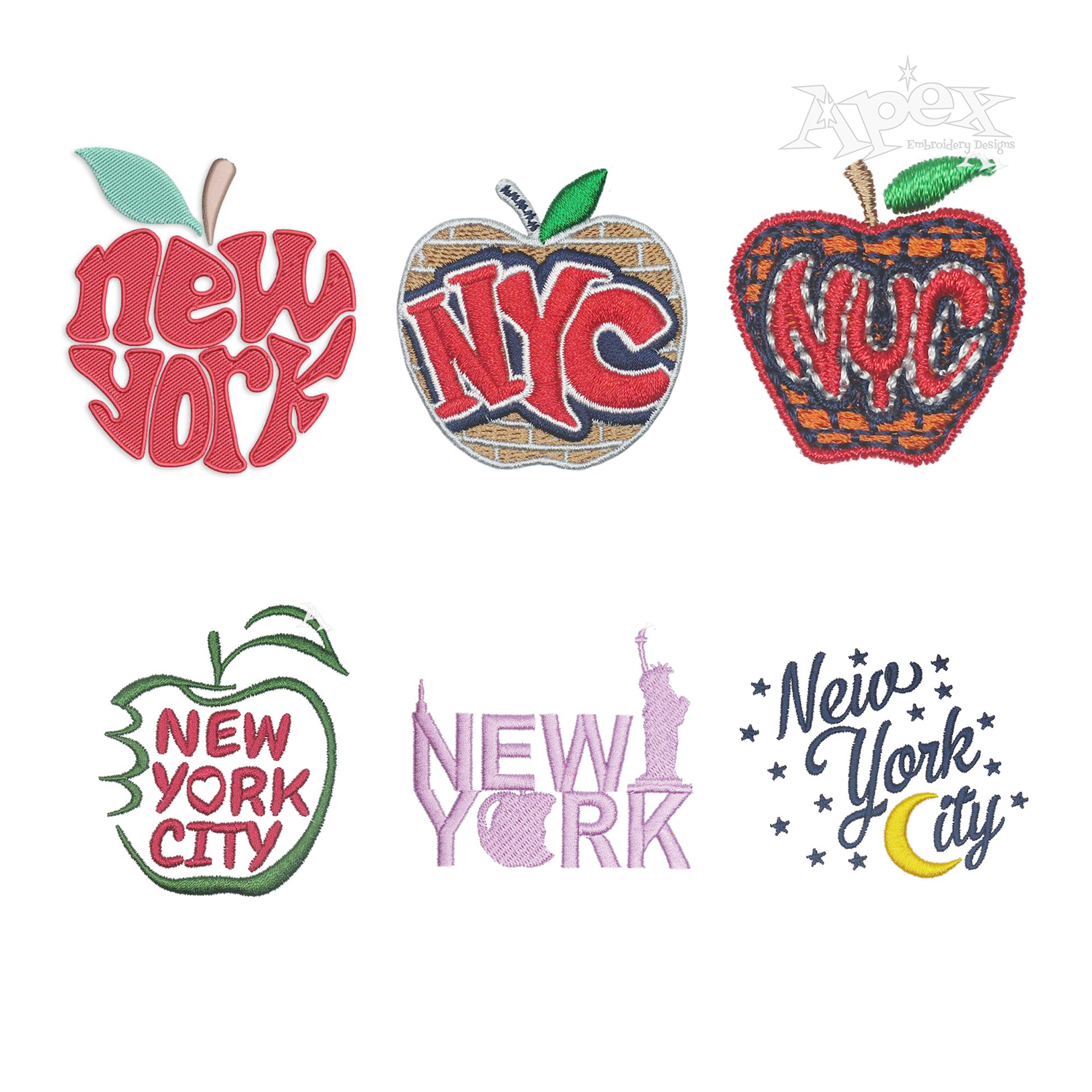 Apple Machine Embroidery Apple Applique Design