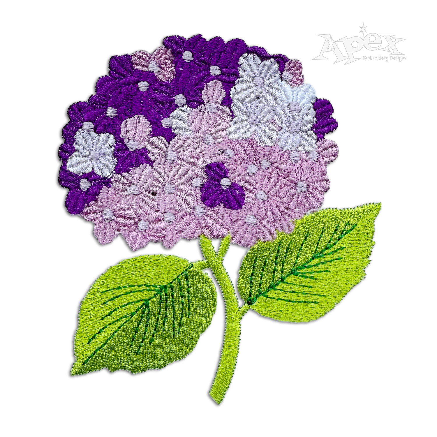 Hydrangea Flower Plant Machine Embroidery Designs by Apex