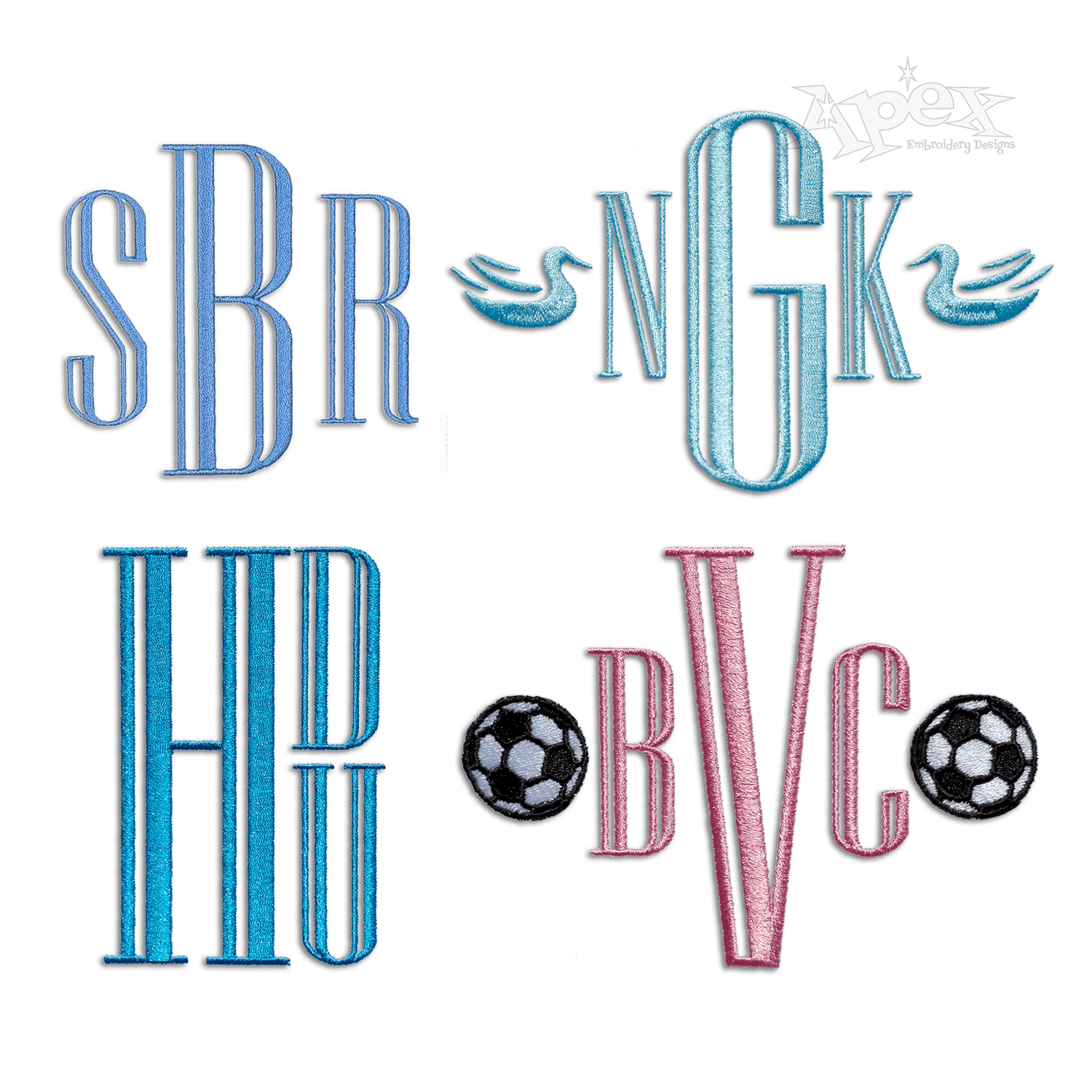 Maxwell Applique Machine Embroidery Font by Apex