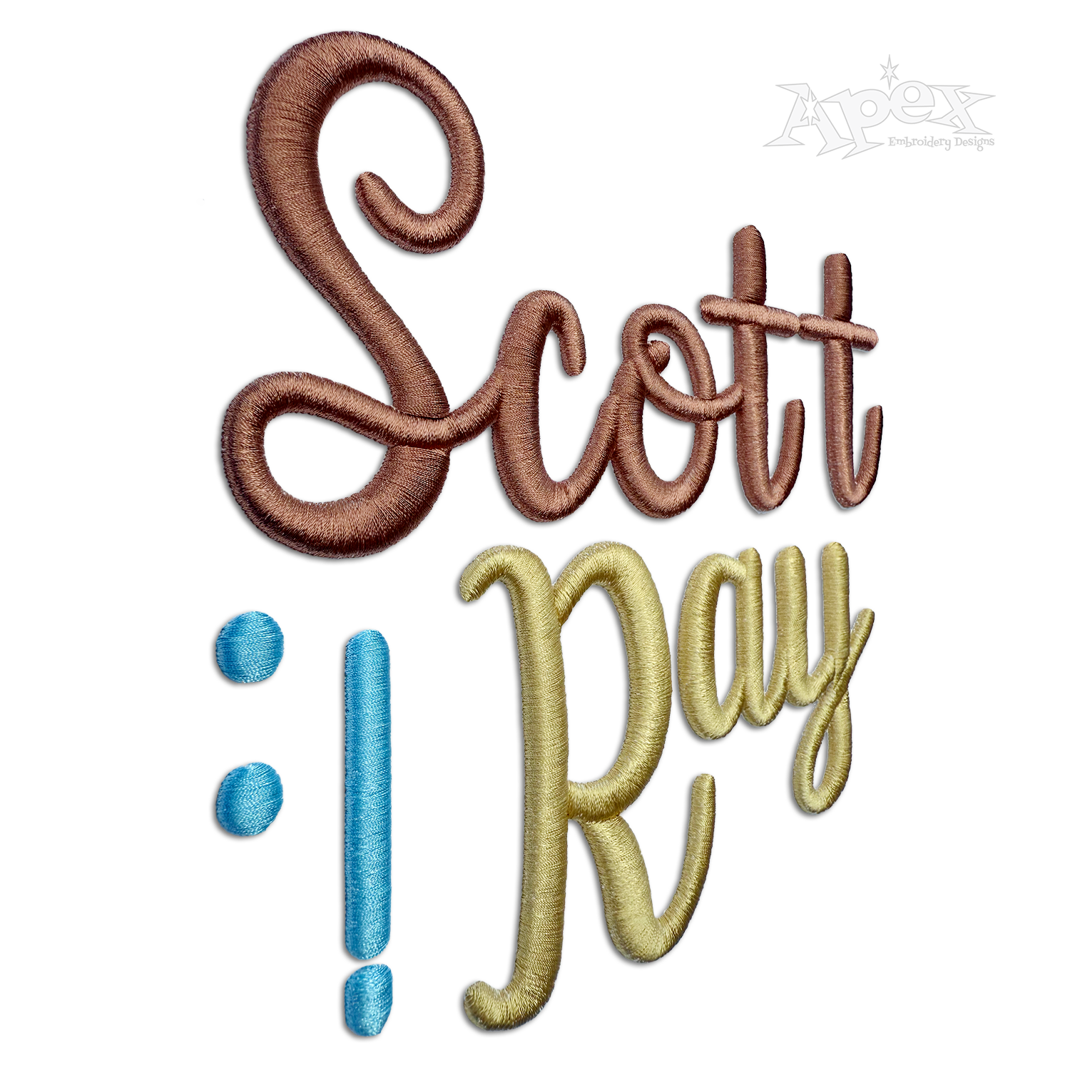 Cyrus Script Regular & 3D Puff Embroidery Font Bundle - Apex