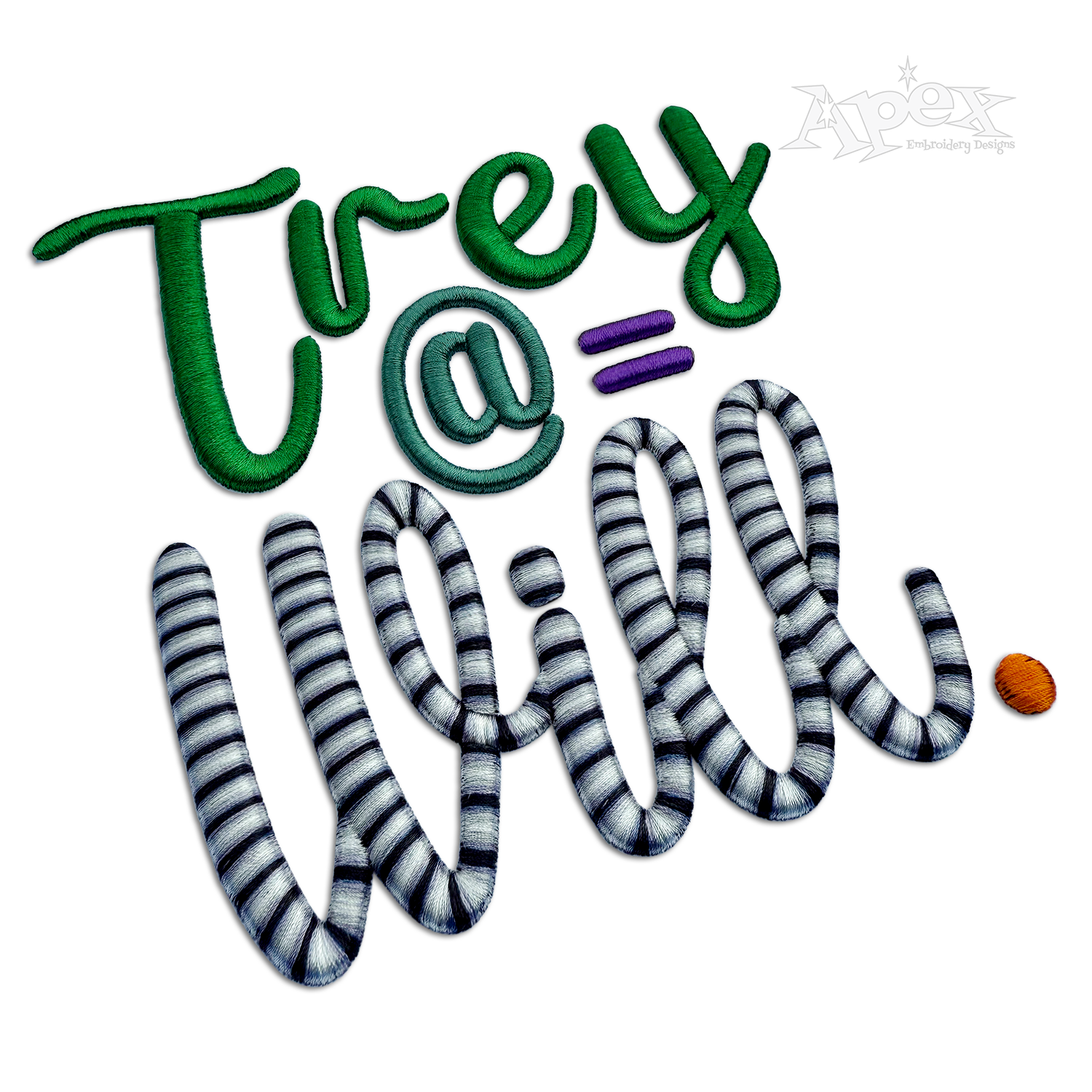 Cyrus Script Regular & 3D Puff Embroidery Font Bundle - Apex