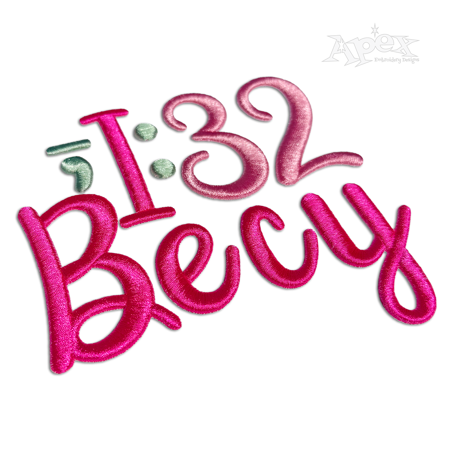 Cyrus Script Regular & 3D Puff Embroidery Font Bundle - Apex