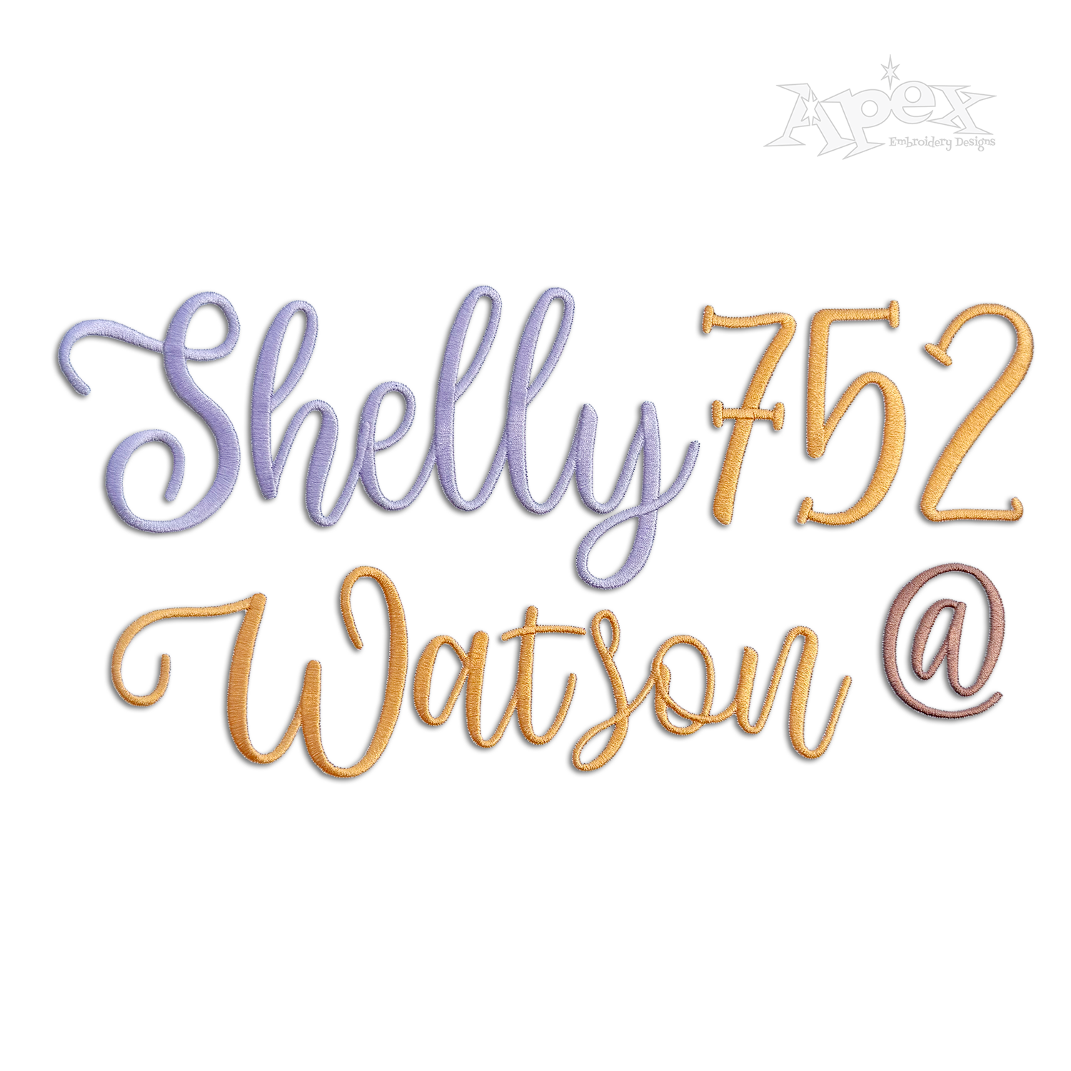 Leyton Script Regular 3D Puff Bean Chain Stitch Embroidery Font