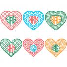 Heart Monogram Cuttable Font | Apex Embroidery Designs, Monogram Fonts ...