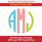 Round Lined Circle Monogram TrueType Font | Apex Embroidery Designs ...