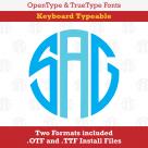 Round Lined Circle Monogram TrueType Font | Apex Embroidery Designs ...