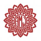 Mandala Monogram Cuttable Frame | Apex Embroidery Designs, Monogram ...