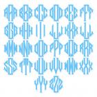 Square Dots Monogram TrueType Font | Apex Embroidery Designs, Monogram ...