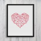 Floral Heart Love Cuttable Design | Apex Embroidery Designs, Monogram ...