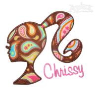 Stylish Lady Embroidery Design | Apex Embroidery Designs, Monogram ...