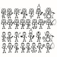 Stick People Pack Cuttable Design | Apex Embroidery Designs, Monogram ...