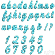 Line Outline 3D Puff Embroidery Font | Apex Embroidery Designs ...