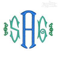 Brigitte Monogram Embroidery Font | Apex Embroidery Designs, Monogram ...