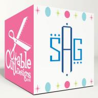 Cube Monogram Cuttable Font | Apex Embroidery Designs, Monogram Fonts ...