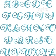 Kayla Script Split Embroidery Font | Apex Embroidery Designs, Monogram ...