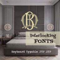 Script Dual Initial Interlock TrueType Font | Apex Embroidery Designs ...