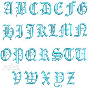 Gothic Fill Embroidery Font | Apex Embroidery Designs, Monogram Fonts ...