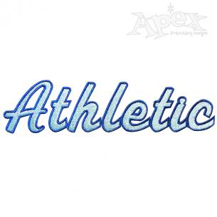 Athletic Script two color Embroidery Font | Apex Embroidery Designs ...