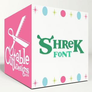Shrek Cuttable Font | Apex Embroidery Designs, Monogram Fonts & Alphabets