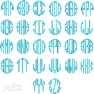Scalloped Circle Round Embroidery Font | Apex Embroidery Designs ...